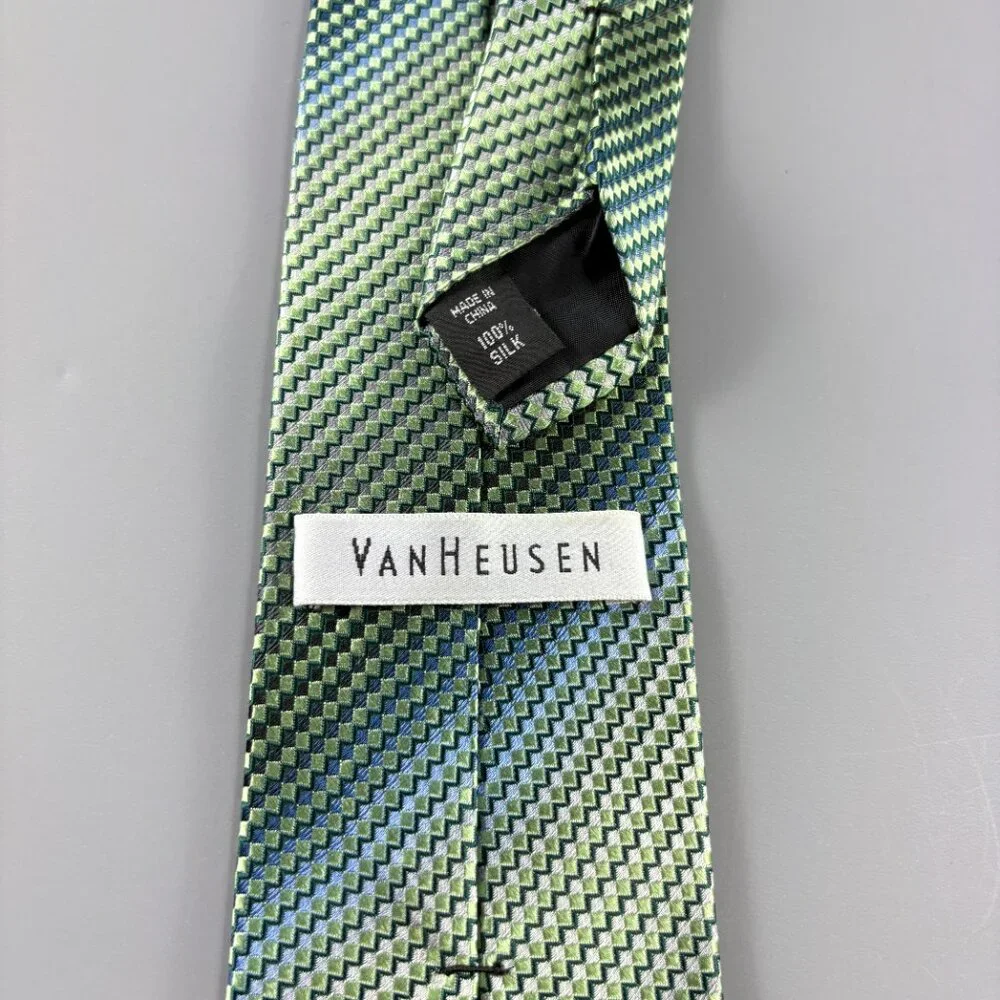 Van Heusen | Accessories | Van Heusen Green Blue Striped Mens Tie 3 X 6 ...